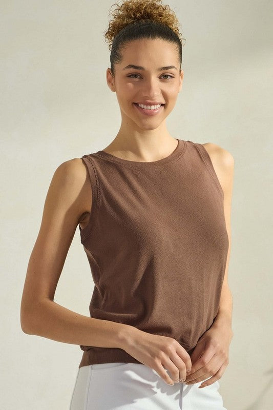 Crew Neck Ribbed Loose Fit Tank – Mainstream Boutique The Woodlands