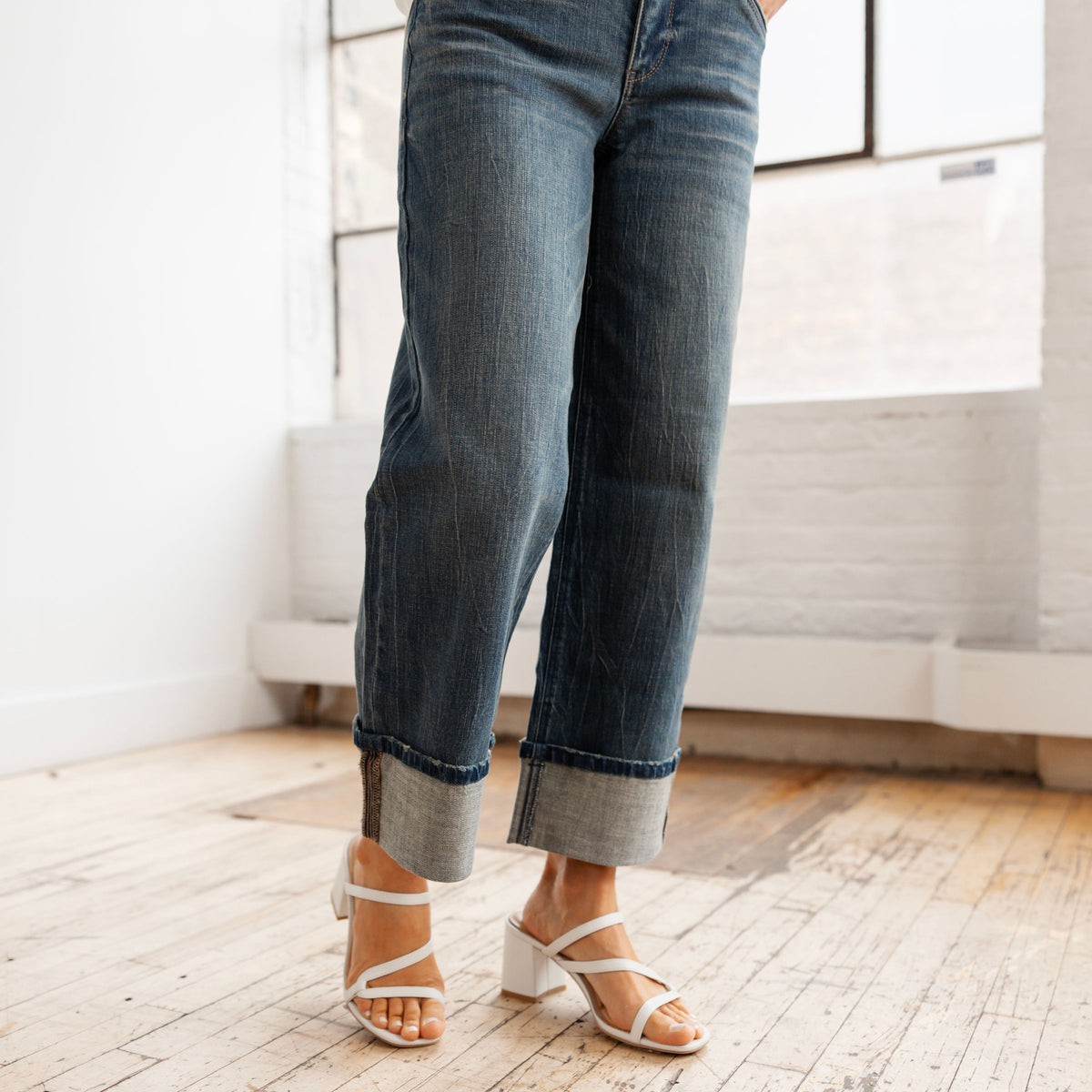 High Rise Wide Leg W/ Fixed Cuff Jeans – Mainstream Boutique The Woodlands